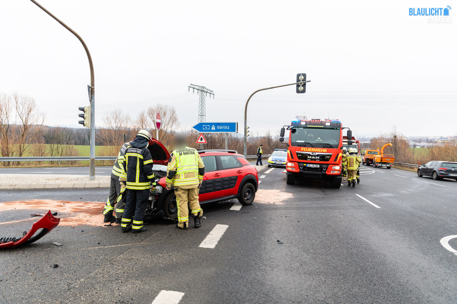 Unfall an der Autobahnauffahrt Bautzen-Ost | Blaulicht-Magazin.net