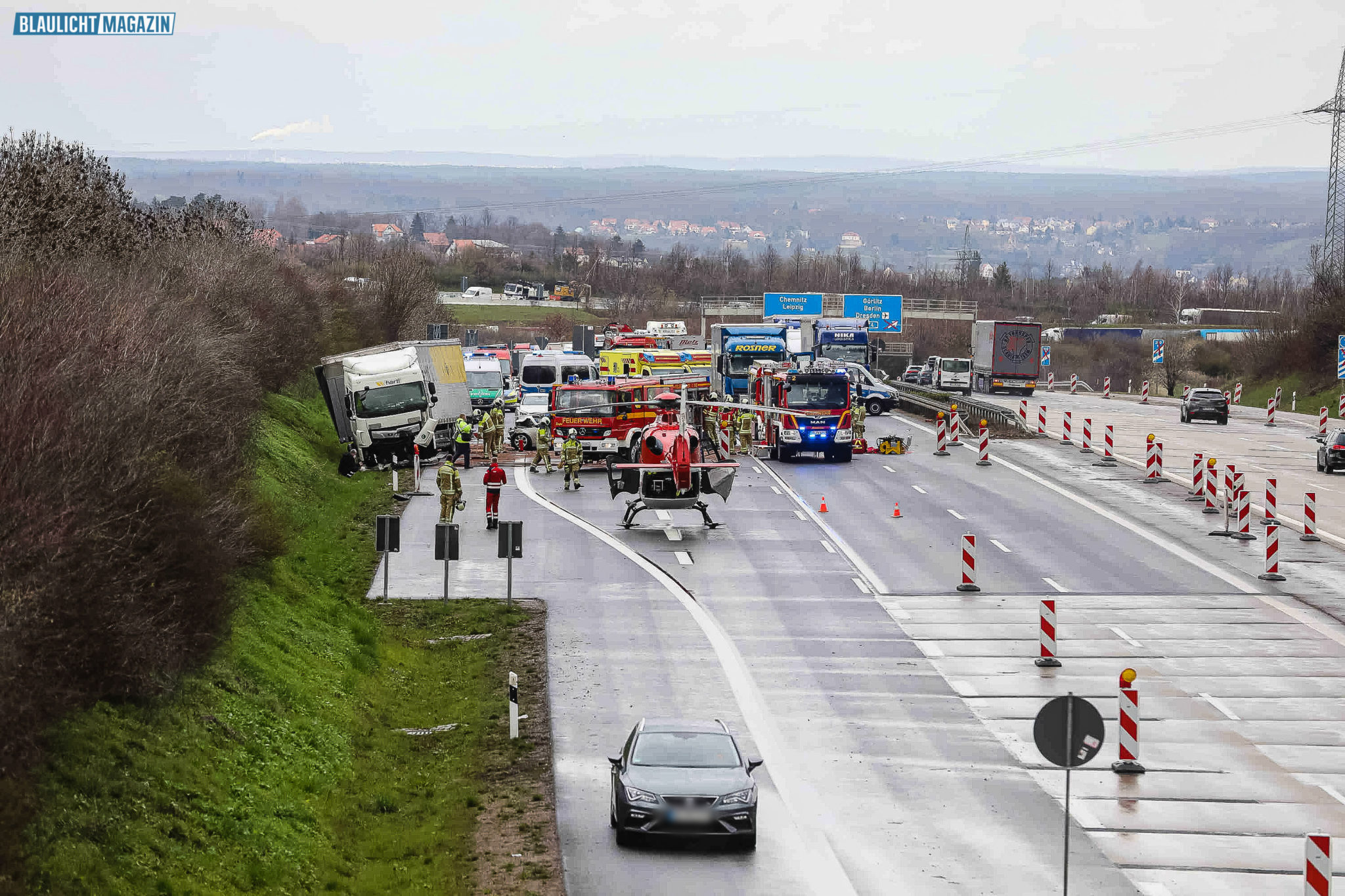 Tödlicher Unfall in Autobahn-Baustelle bei Dresden | Blaulicht-Magazin.net